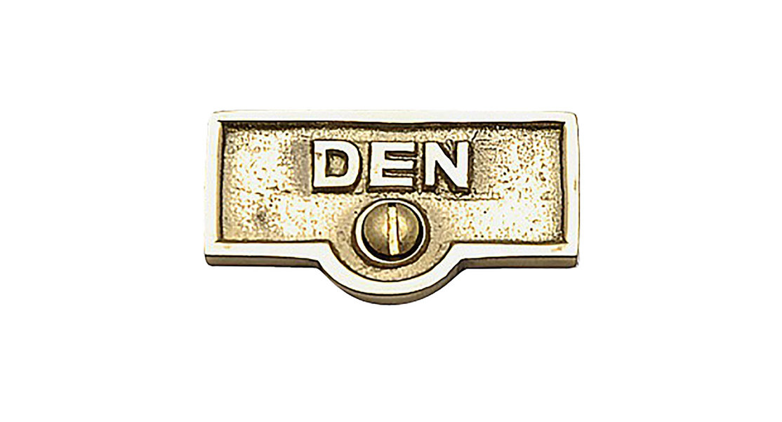Switch Plate Tags DEN Name Signs Labels Lacquered Brass Renovators ...