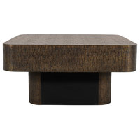 Landon Cocktail Table in Contemporary Stamped Brass Cladding on Solid ...