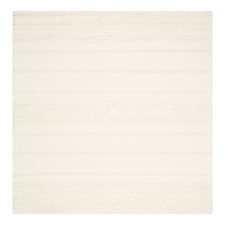 Modern Wool Area Rug, Handcrafted in Natural Tone With Geometric ...