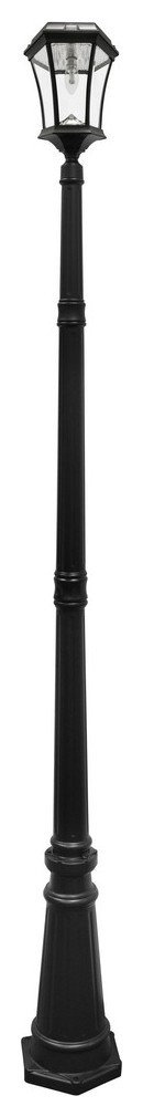 Victorian Single Solar Lamp Post with Warm White GS Solar Light Bulb ...