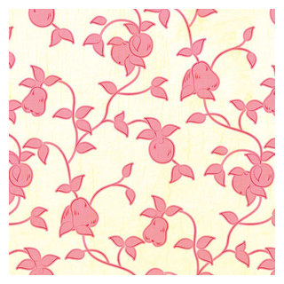 Pink Fruits on Yellow Shelf Paper Drawer Liner, 120''x12'' roll ...