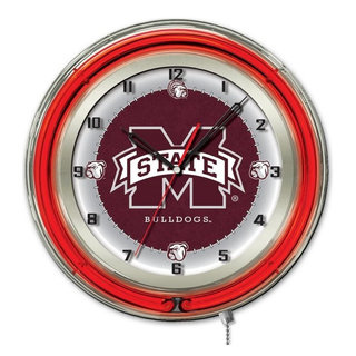 Mississippi State 19" Neon Clock - Contemporary - Wall Clocks - by ...