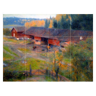 Tile Mural Autumn Kitchen Bathroom Wall Backsplash, 8" Ceramic Matte ...