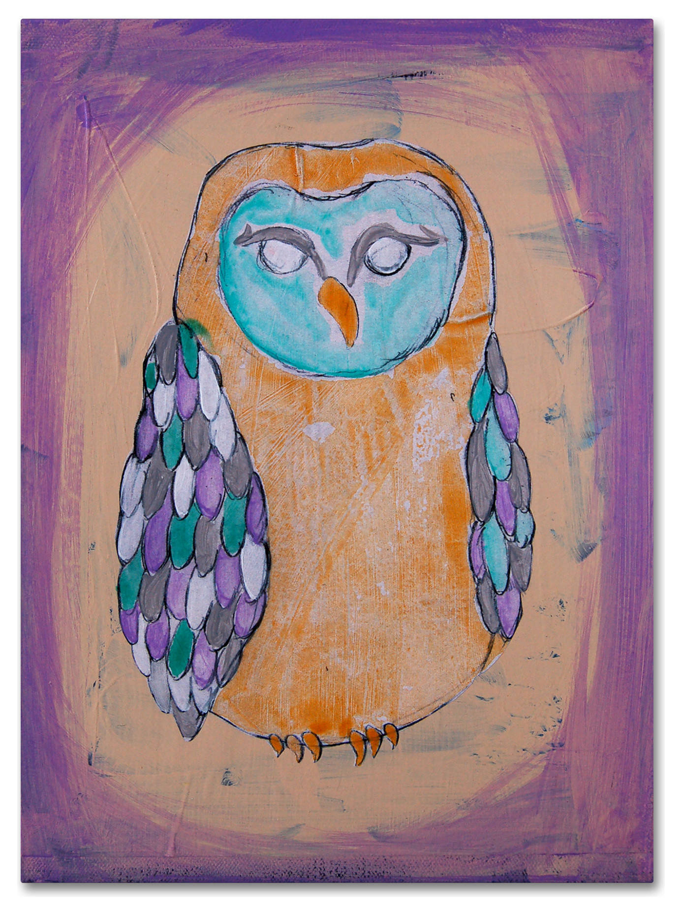 Nicole Dietz 'Owl I' Canvas Art, 19"x14" - Contemporary - Prints And ...