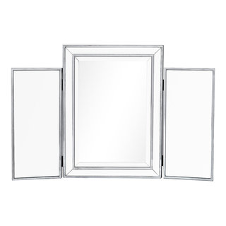 Reflexion Contemporary Wall Mirror, Antique Silver - Contemporary ...