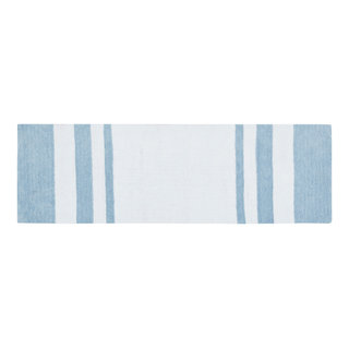 Madison Park Spa Cotton Reversible Reversible Bath Rug, Blue - Beach ...