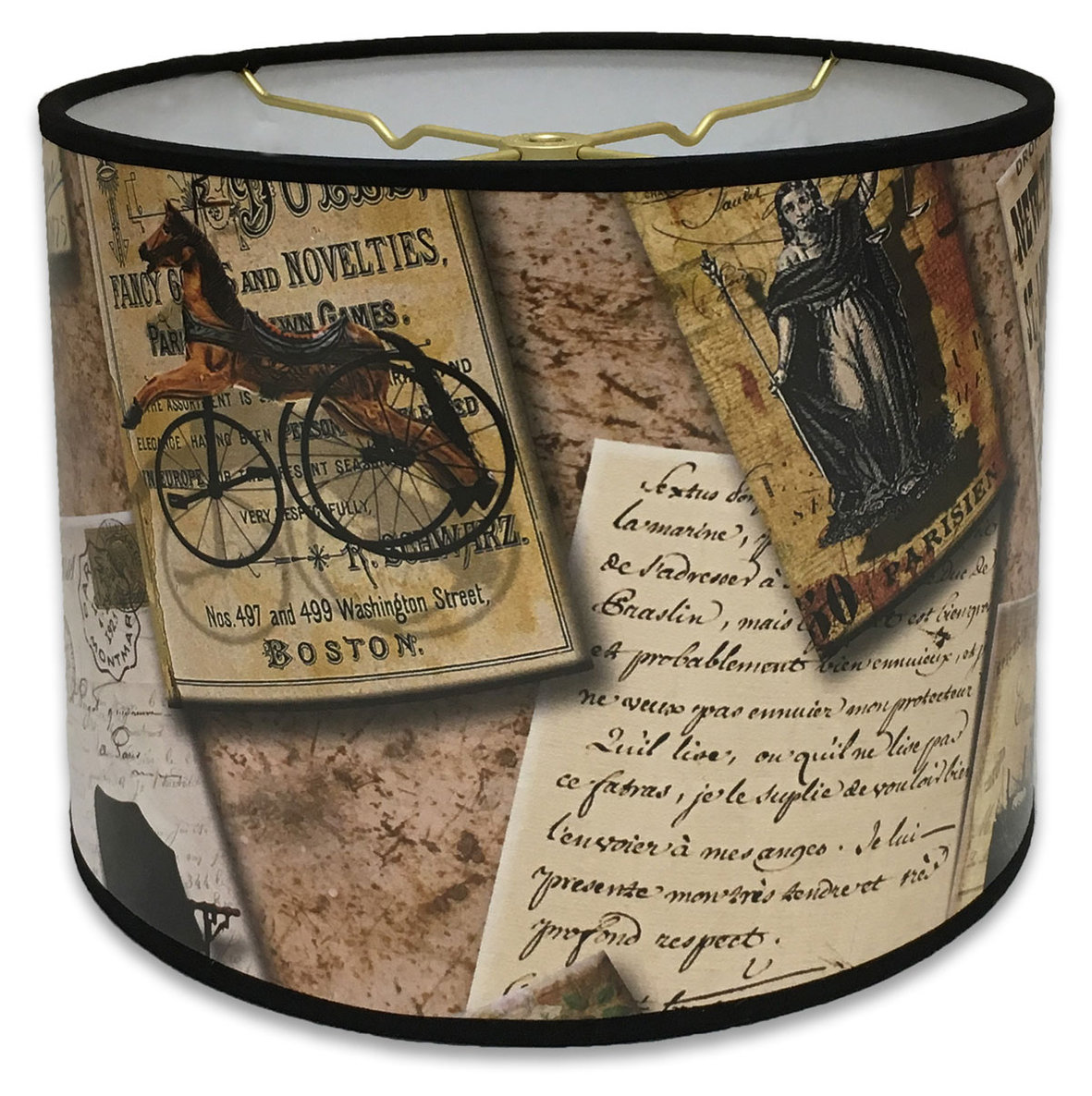 Victorian Letters Hard Back Lampshade, 10x10x8 - Contemporary - Lamp ...