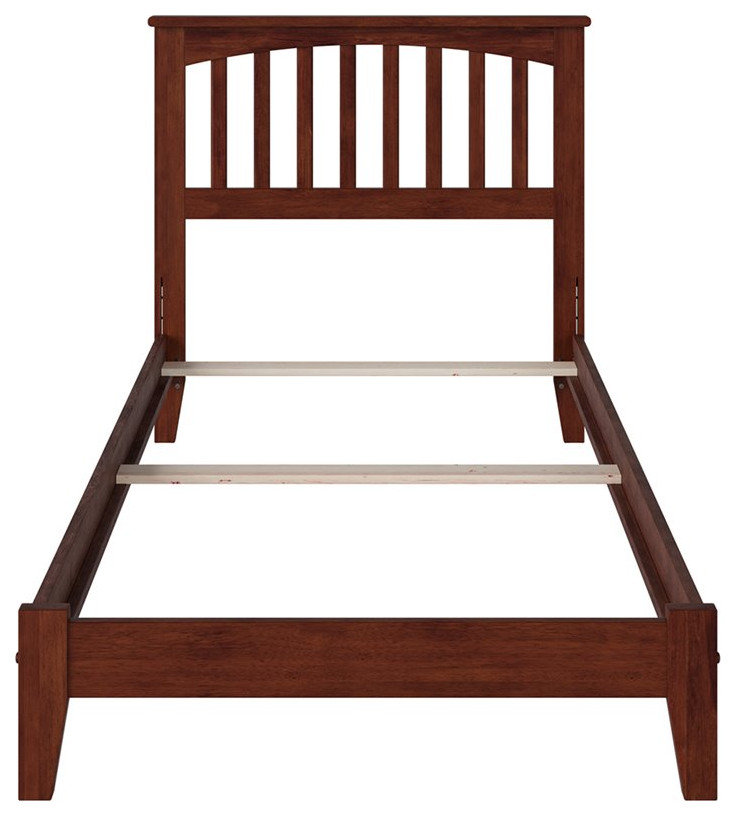 AFI Mission Twin Solid Wood Foundation Bed with USB Charging Station in ...