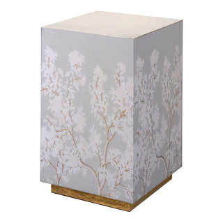 Garland Floral Accent Dove Side Table, 14W x 14D x 22H - Contemporary ...