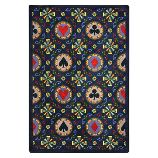 Games People Play, Gaming And Sports Area Rug, Stacked Deck, 7'8"X10'9 ...