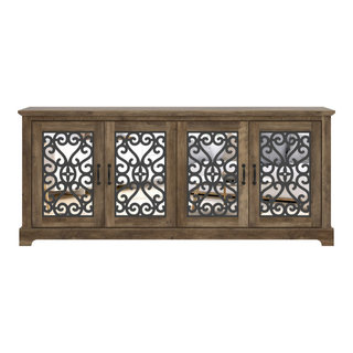 Calidia 68.2" Stone Wide TV Stand Fits TV's up to 75" - Mediterranean ...
