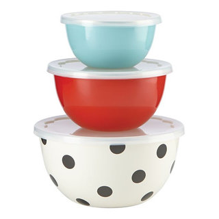 kate spade new york kitchen Deco Dot 3 Piece Serve and Store Bowl Set ...
