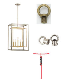 Rod style pendant fixture can't be installed on tall vaulted ceiling