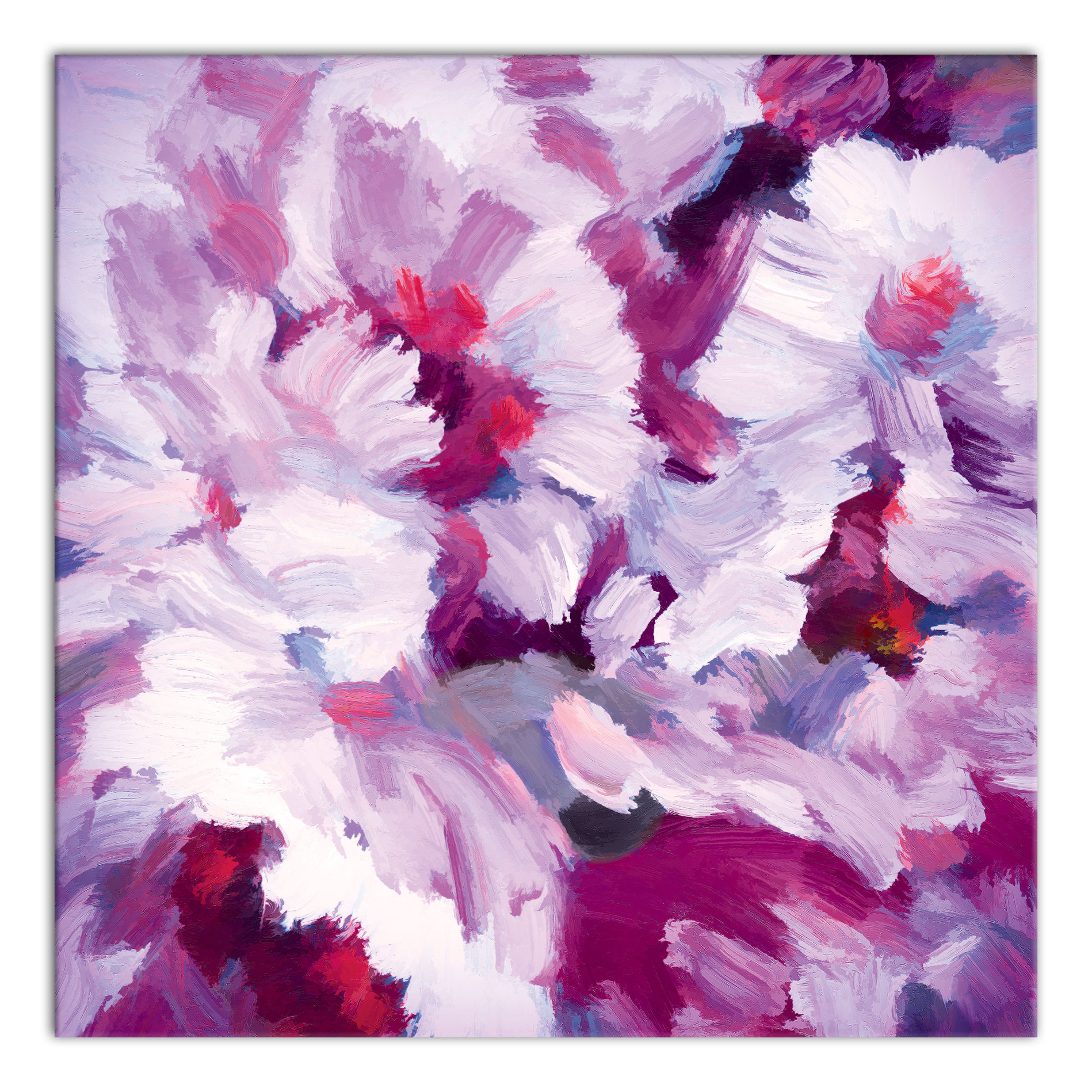 Lilac Florals 24x24 Canvas Wall Art, 24x24 - Contemporary - Prints And ...