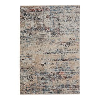 Vibe Halston Abstract Gray and Blue Area Rug, 8'10"x12'7 ...