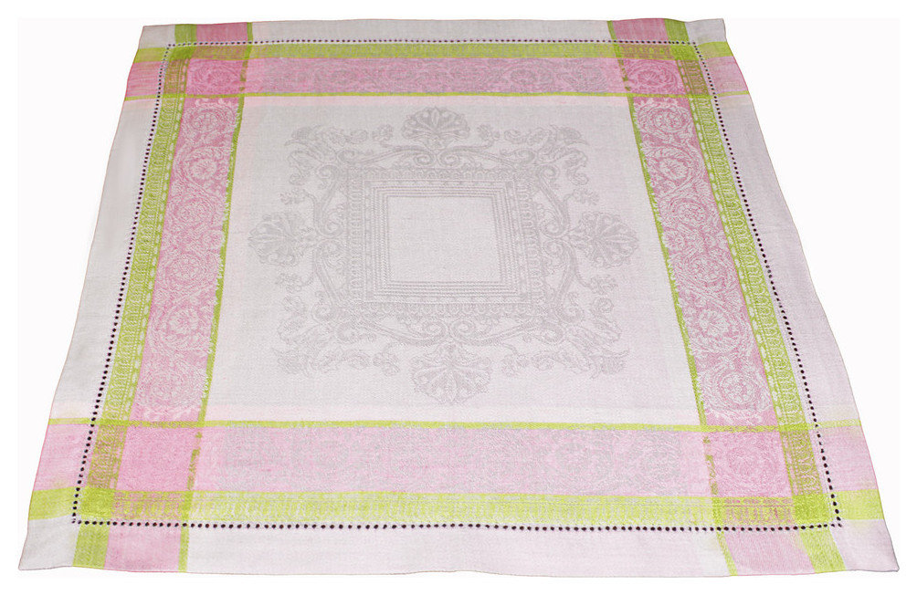 French Home Linen Cleopatra Napkins Chartreuse, Rose, and Pale Lavender ...
