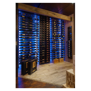 Blue Lighted Displays - Modern - Wine Cellar - Phoenix - by Innovative ...