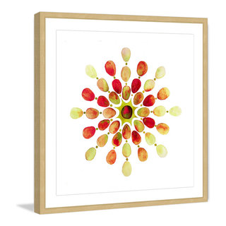 "Red Babble" Framed Art Print, 12x12 - Contemporary - Prints And ...