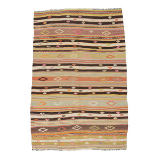 Vintage Manisa Kilim Rug, 5'3" x 7'6" - Southwestern - Area Rugs - by ...