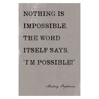 Nothing Is Impossible, Audrey Hepburn Quote, Motivational Poster, 12 ...
