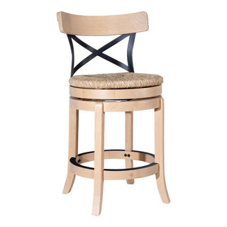 Myrtle Swivel Counter Stool - Beach Style - Bar Stools And Counter ...
