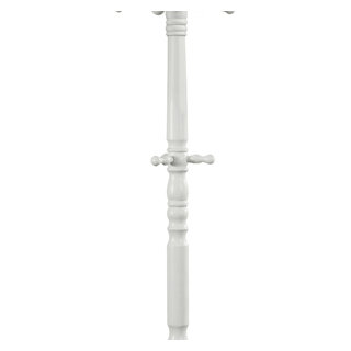 White Solid Wood Coat Rack With Triple Tiered Coat Stand - Coatracks ...