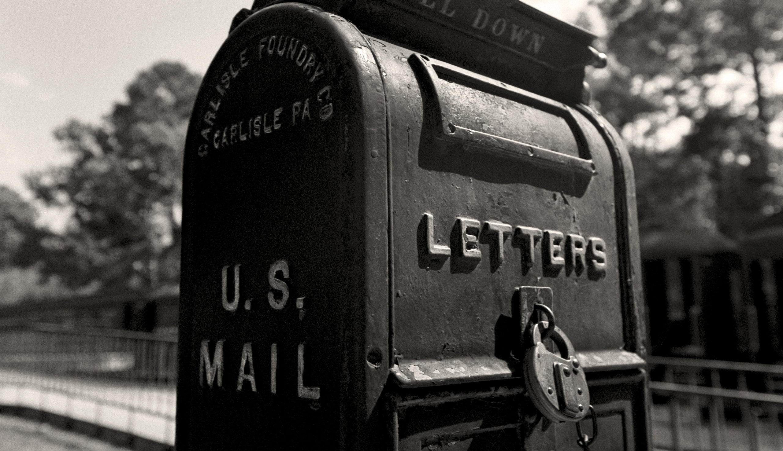 Old US Mailbox, Vintage Mailbox, Rusk Texas Fine Art Black and White ...