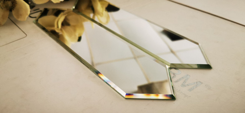 Reflections Peel & Stick 3x12 in Beveled Mirror Picket Tile in Silver ...