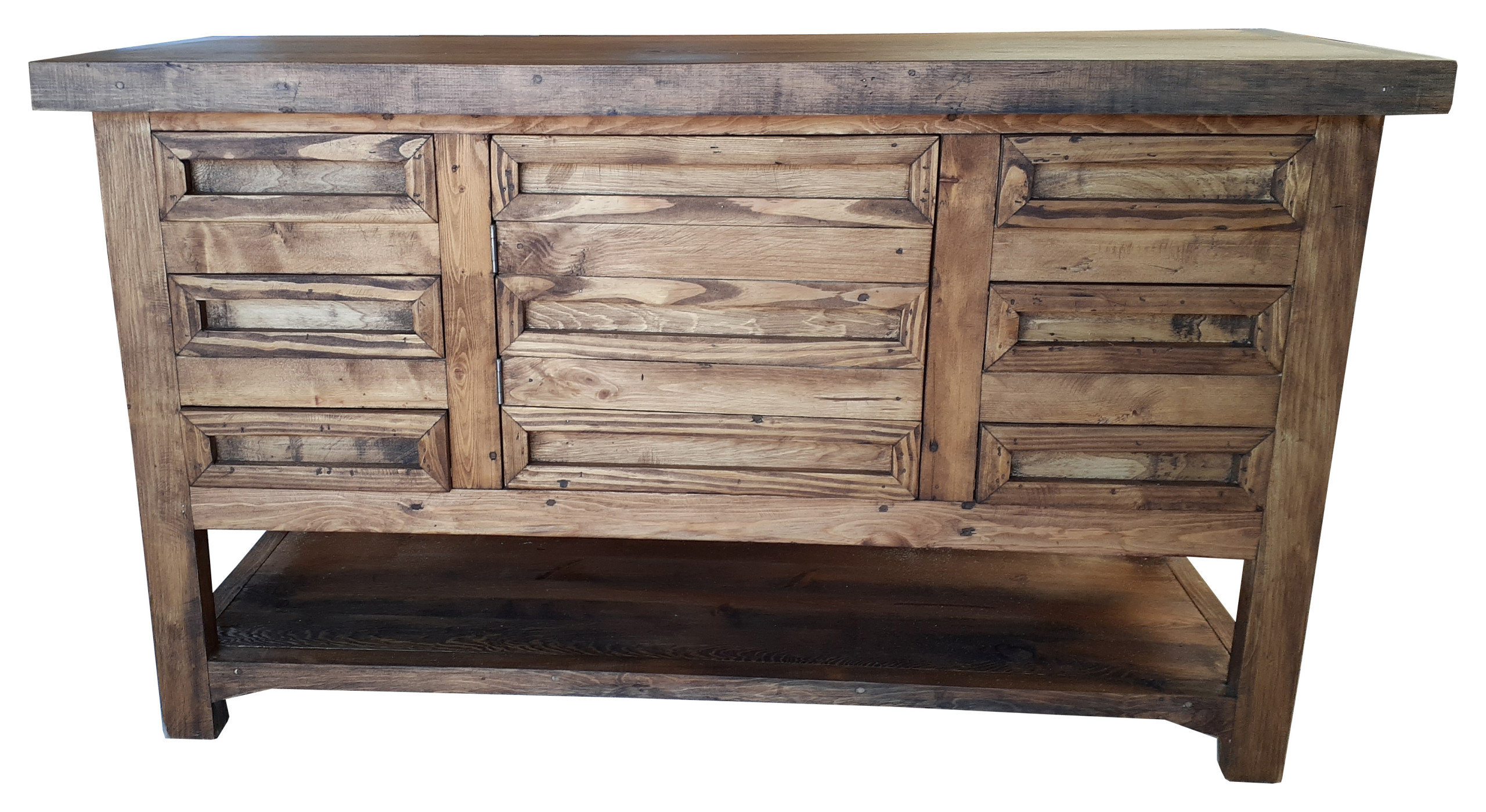 Wilcox Reclaimed Wood Rustic Bathroom Vanity, 55 X 22 X 36 - Rustic ...