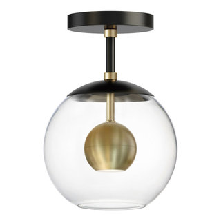 ET2 E25150 Nucleus 7"W LED Semi-Flush Globe Ceiling Fixture ...