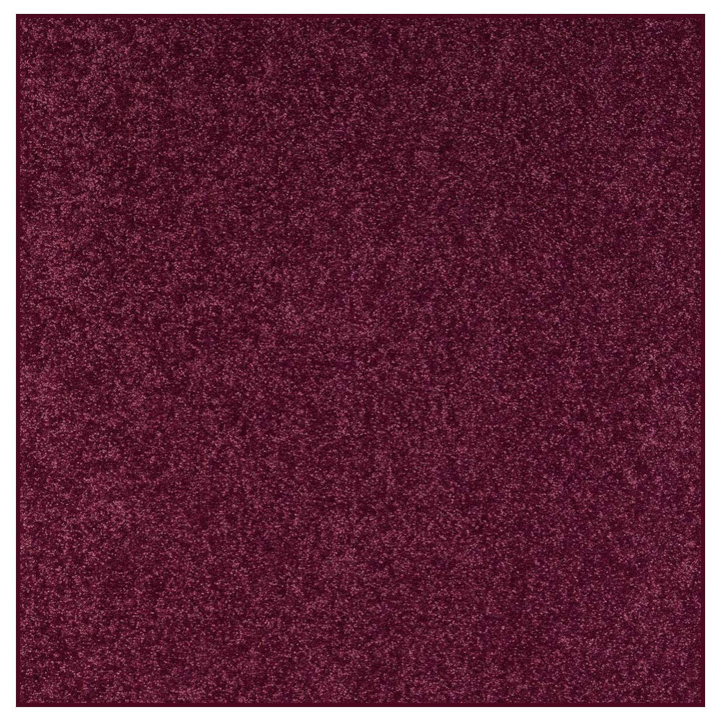 Home Queen Kids Solid Color Area Rugs, Cranberry, 7' Square ...