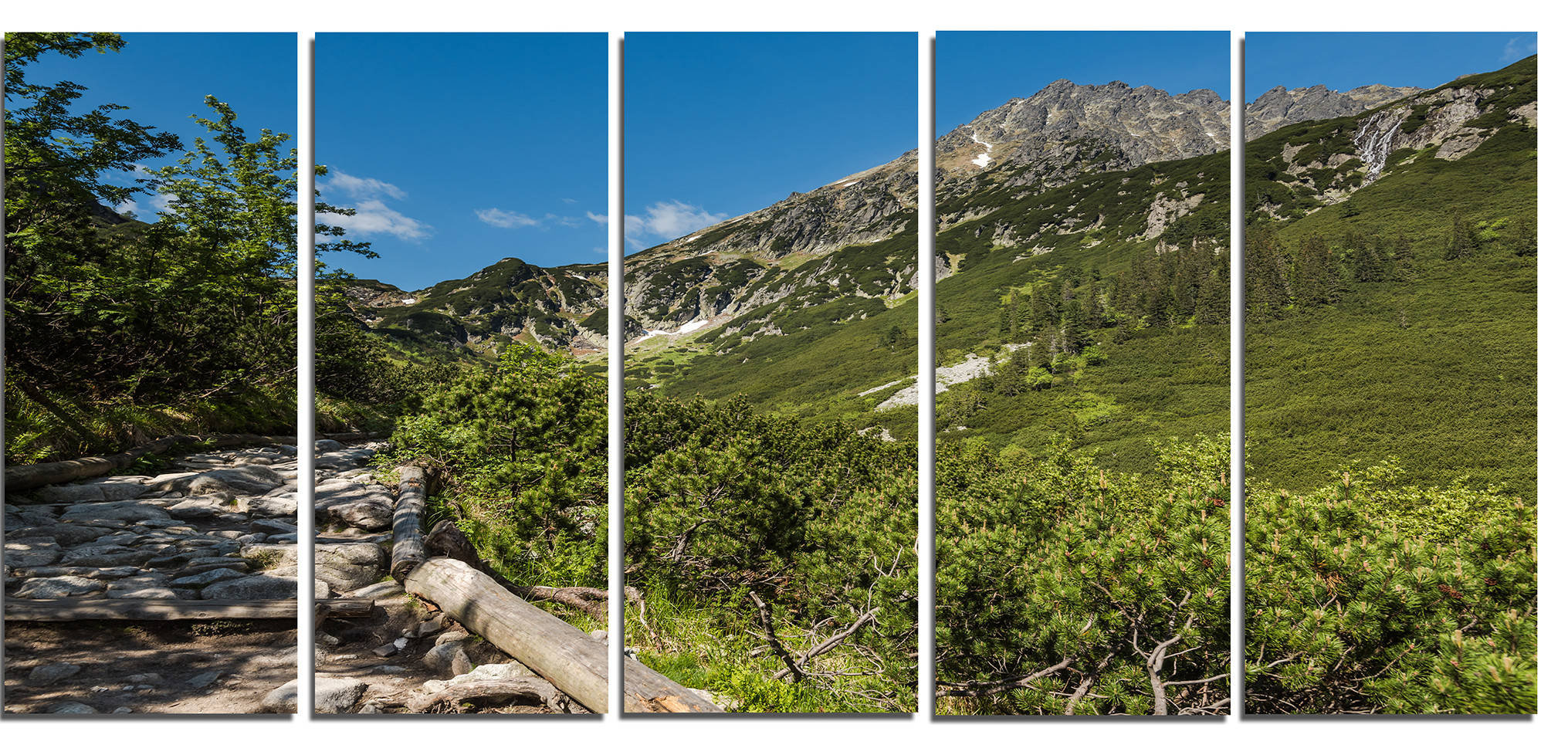"Tourist Trail in High Mountains" Metal Wall Art, 60"x28 ...