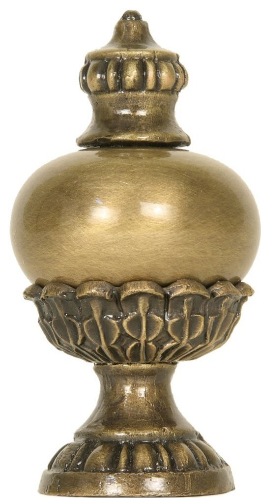 Stately Urn Antique Metal Lamp Finial 2.25"h - Traditional - Lighting ...