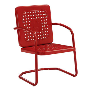 Bates Single Chairs, Set of 2, Red - Contemporary - Outdoor Dining ...