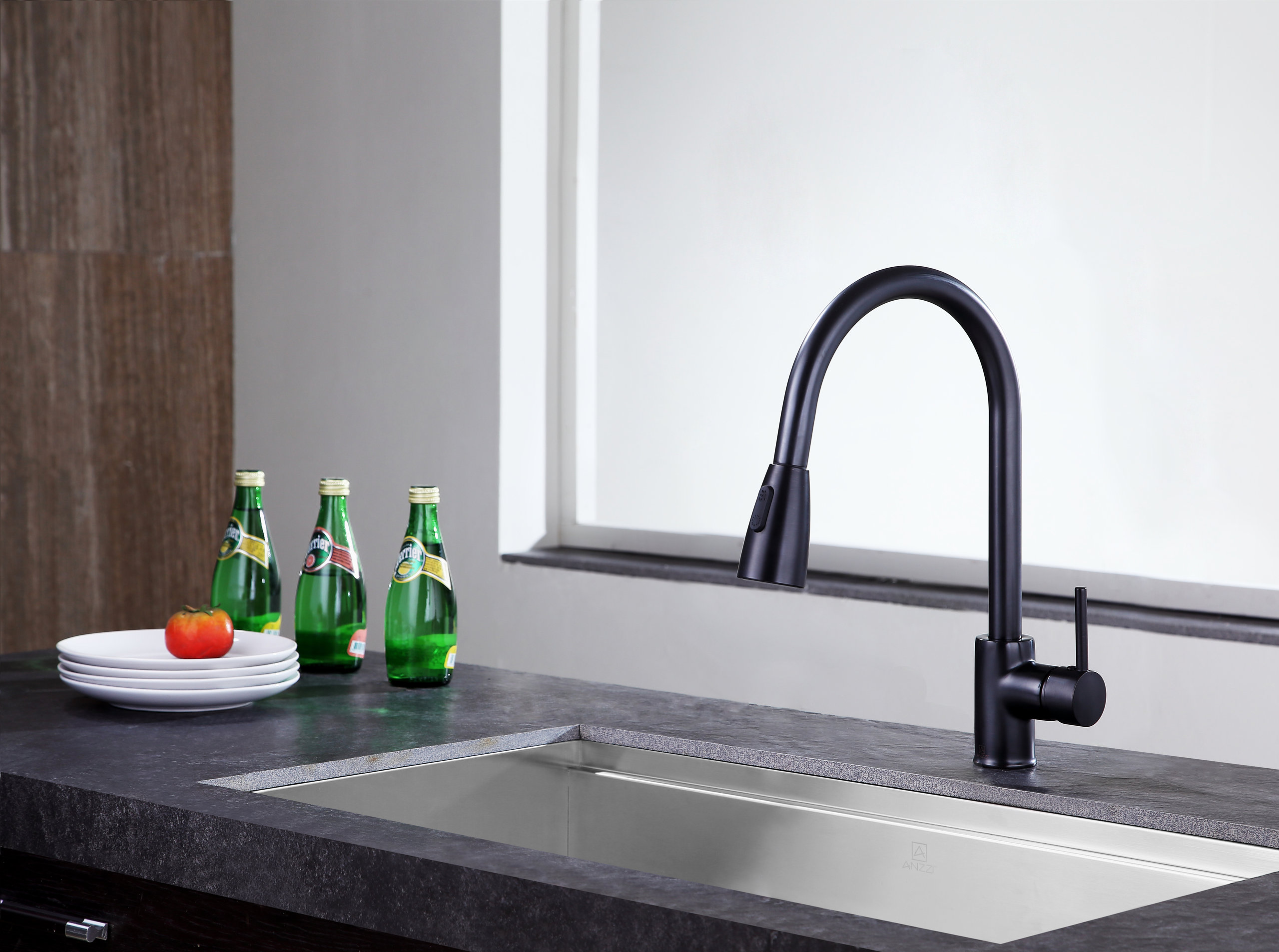 ANZZI Sire Single-handle Pull-out Sprayer Kitchen Faucet In Oil Rubbed ...