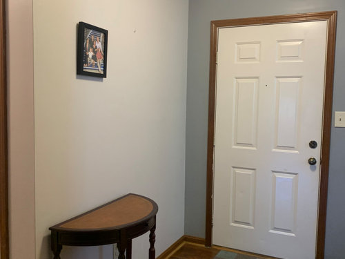 What would you do with this awkward entryway?