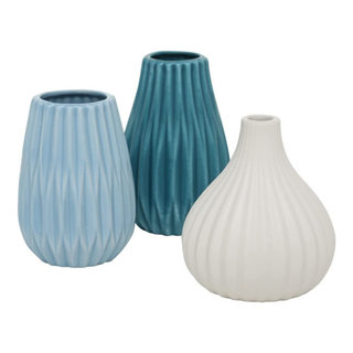 Color Soaked Scandi Vase Set, 4.75" Tall - Transitional - Vases - by ...