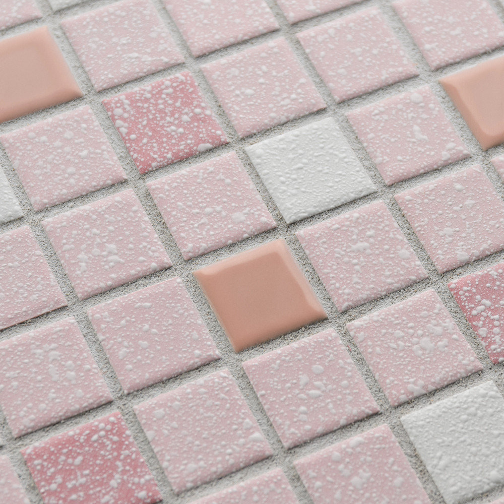 Crystalline Straight Edge Porcelain Floor and Wall Mosaic Tile Sample ...