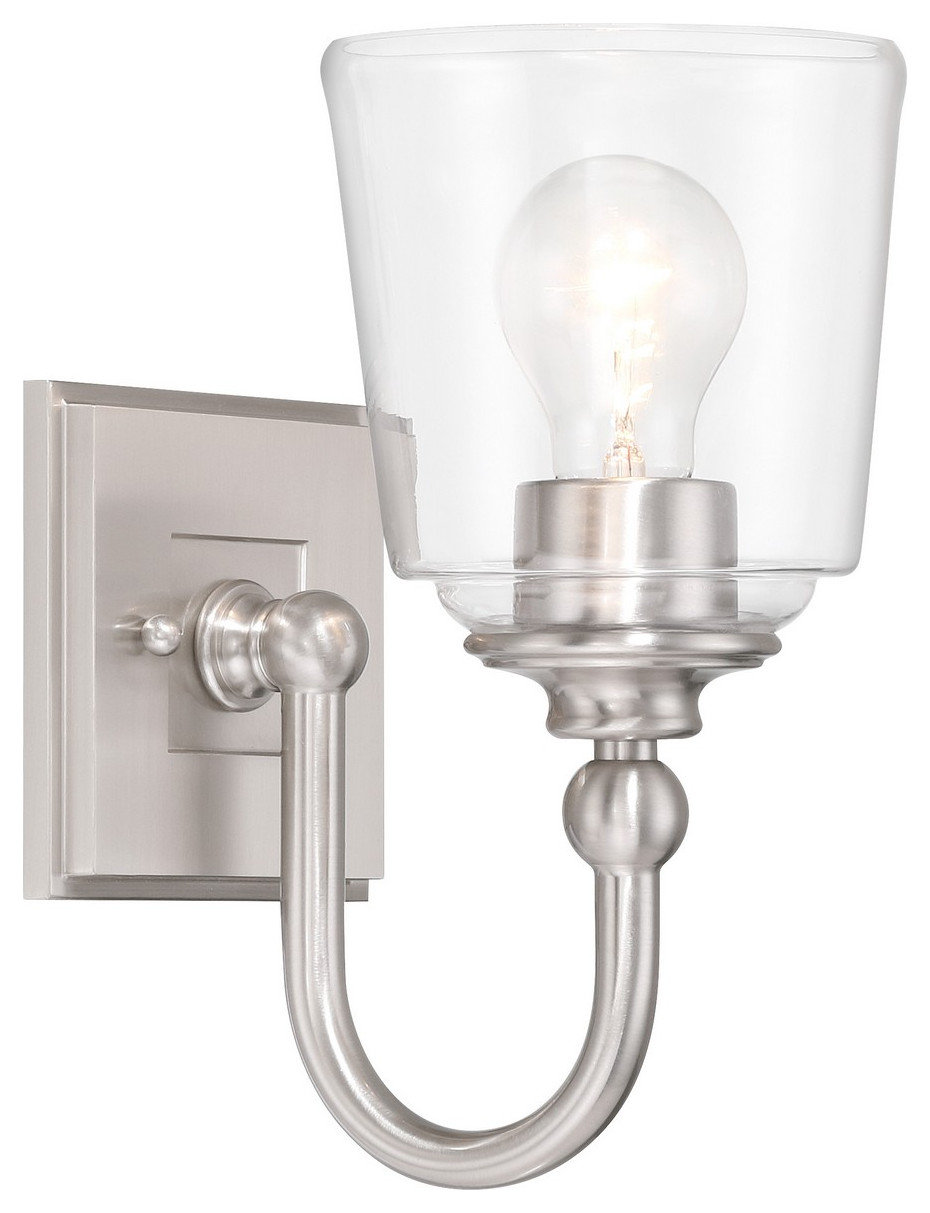 Antonia One Light Bath Vanity in Brushed Nickel - Transitional ...