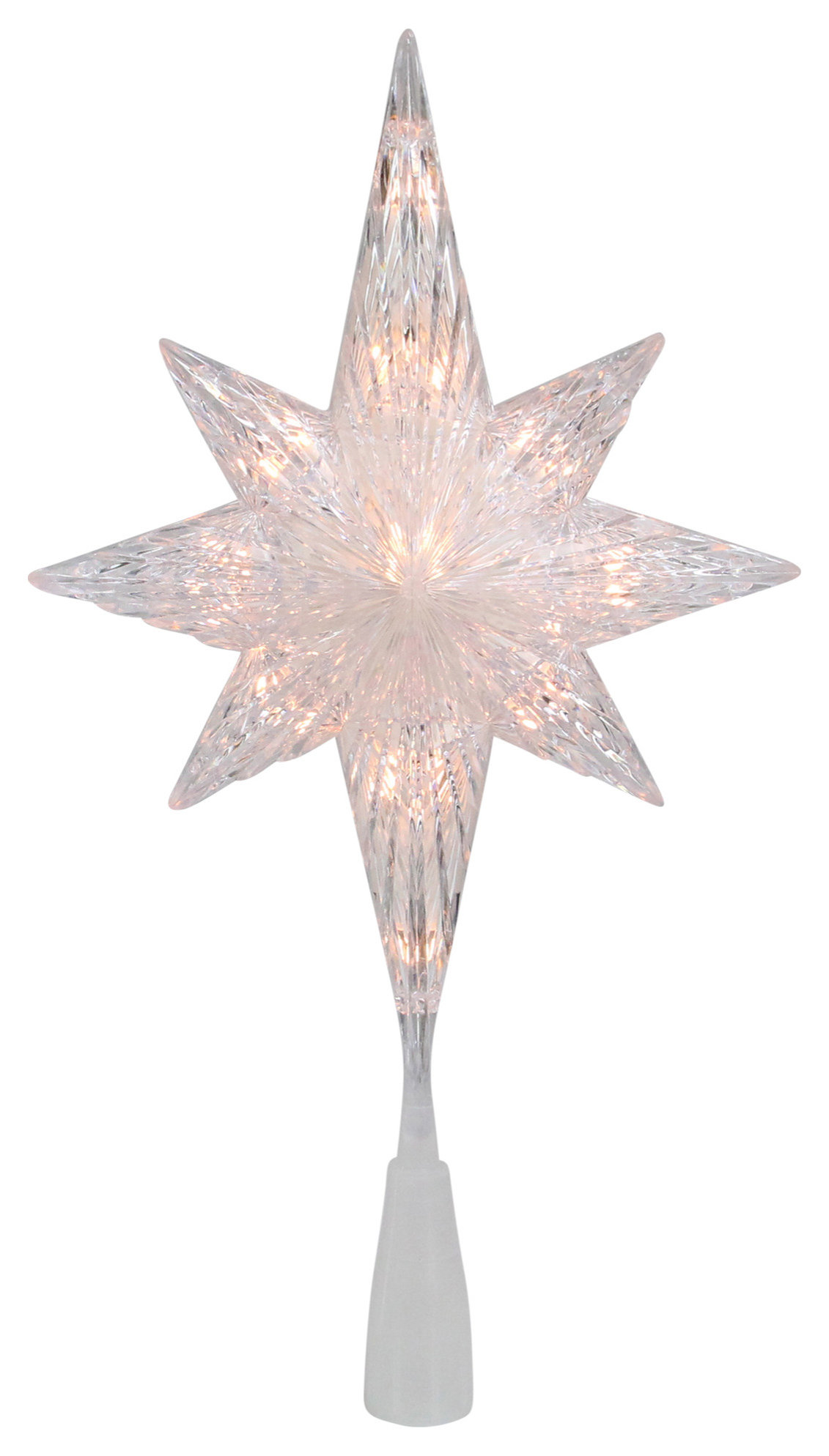 Lighted Bethlehem Star Christmas Tree Topper Clear Lights 11 " - Modern ...