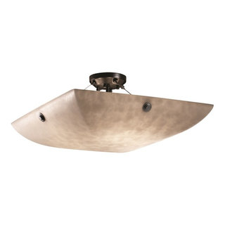 Justice Designs Clouds 24" Semi-Flush Bowl w/Circle Finials - Matte ...