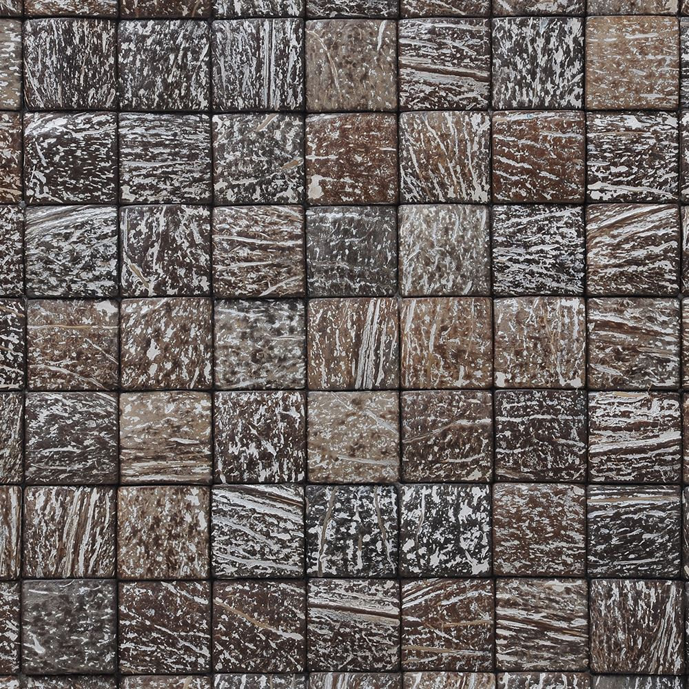 East at Main Tumbled Limestone Coconut Shell Wall Tile - Tropical ...