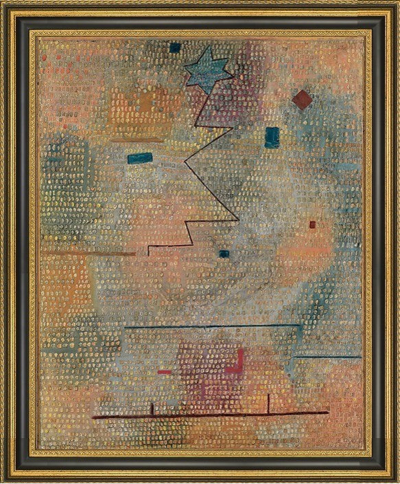 Paul Klee Rising Star - 16" x 20" Framed Premium Canvas Print, 20 x 25 ...