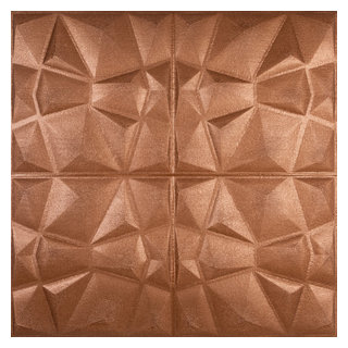 Copper Bronze Faux Bricks 3D Wall Panels - Contemporary - Wall Panels ...