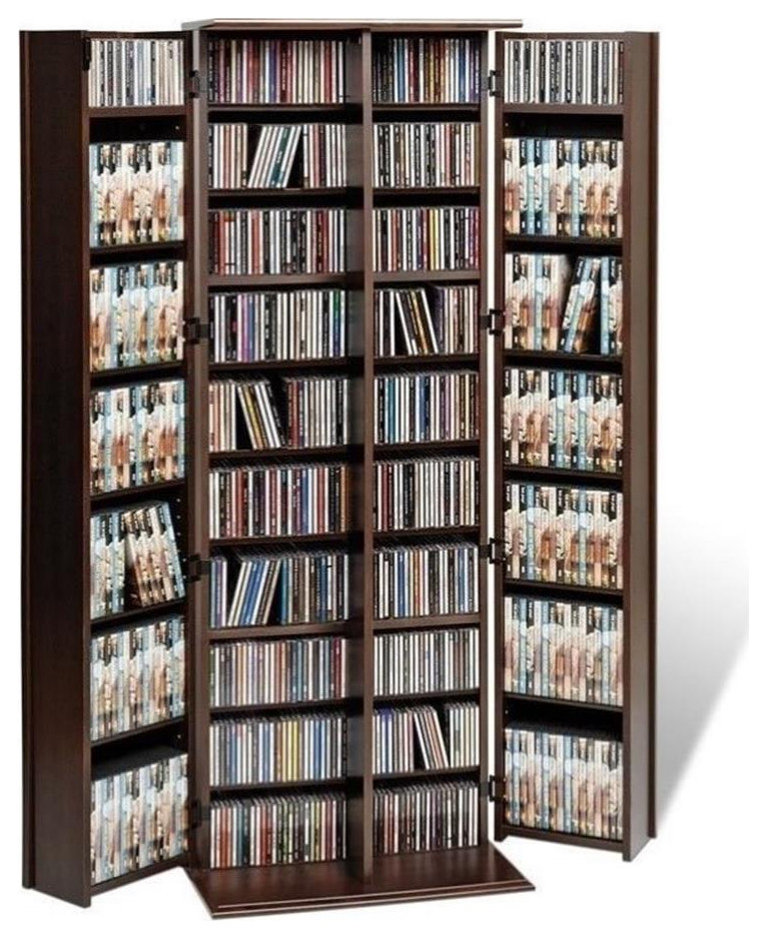 Atlin Designs Modern Wood 64" Large Style Deluxe Media Cabinet in ...