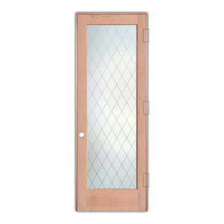 Interior Prehung Door or Interior Slab Door - Diamond Grid - Primed ...