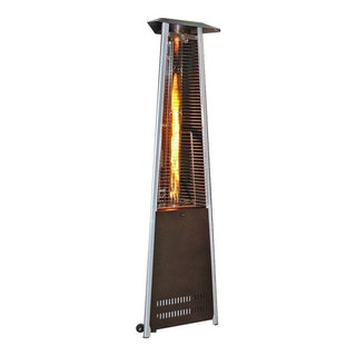 Triangle Variable Flame Patio Heater With a Golden Hammered Finish ...