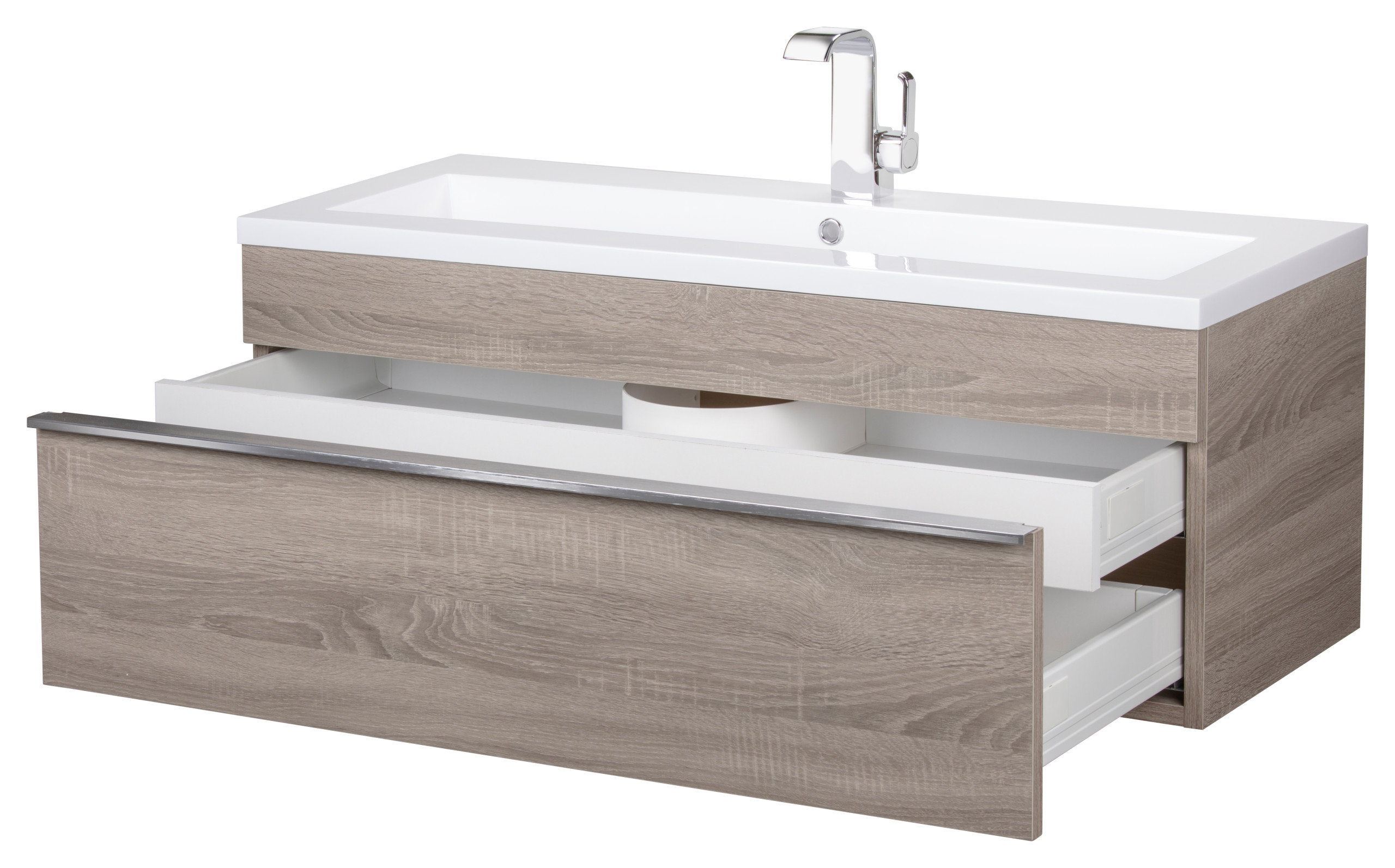 Trough Collection 42" Wall Mount Modern Bathroom Vanity, 42 ...