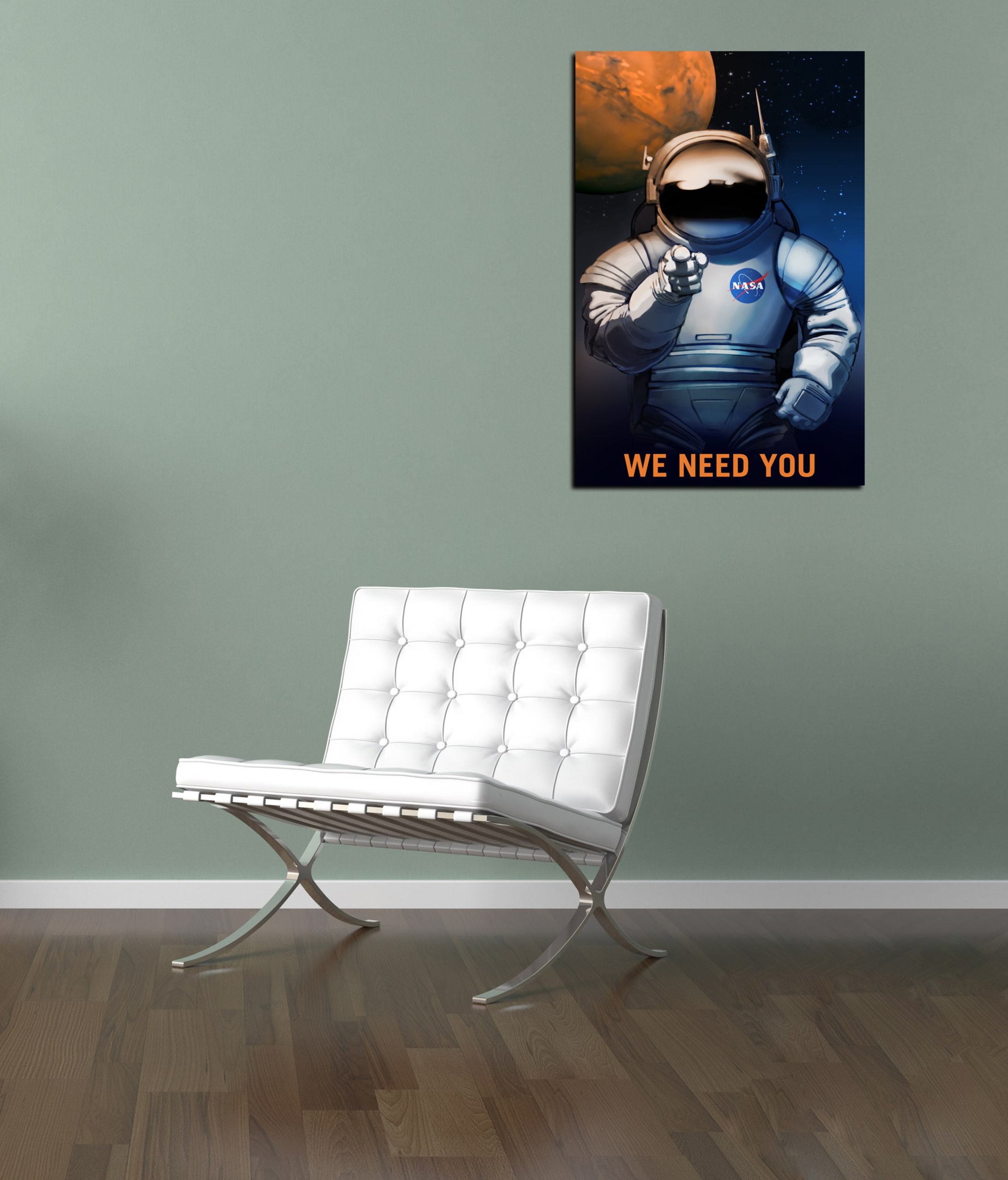 Epic Graffiti "Mars Explorer Series: We Need You" Giclee Canvas, 18"x26 ...