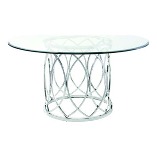 Juliette Silver Metal Dining Table - Contemporary - Dining Tables - by ...